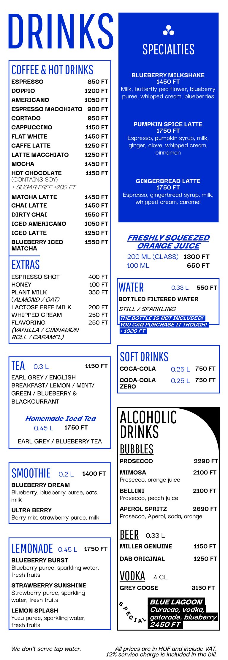 Menu – Blueberry Brunch