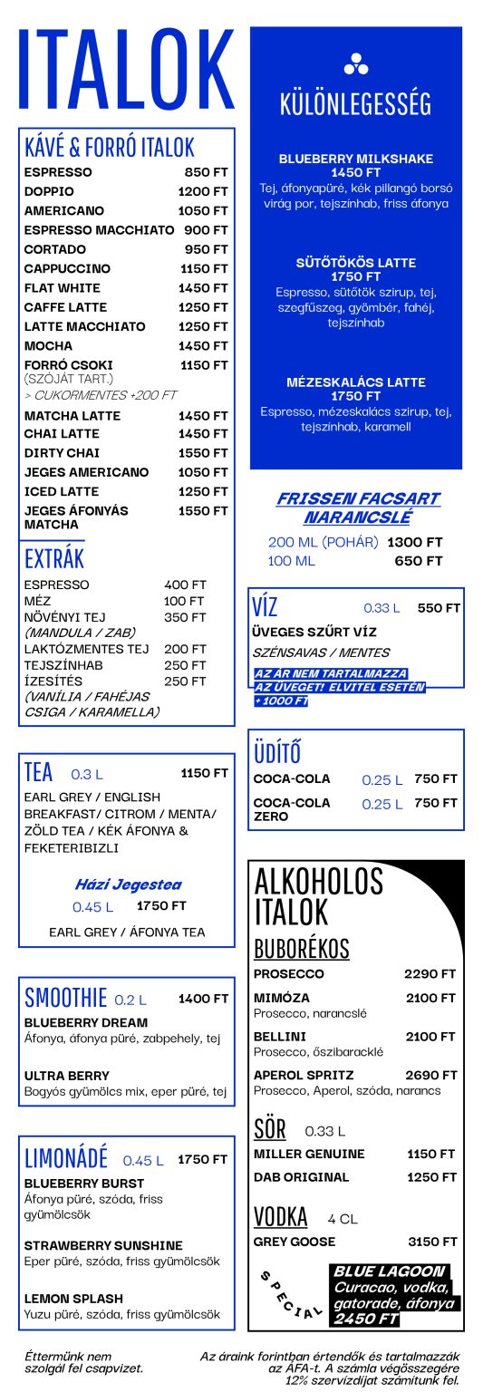 Menu – Blueberry Brunch