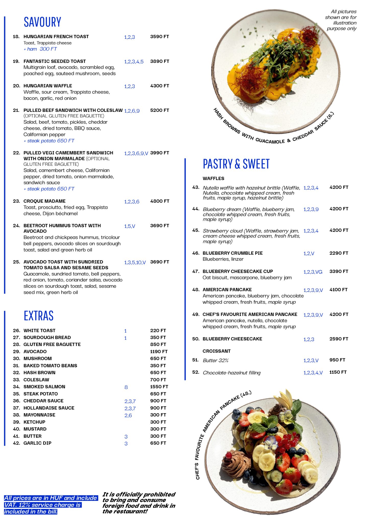 Menu – Blueberry Brunch