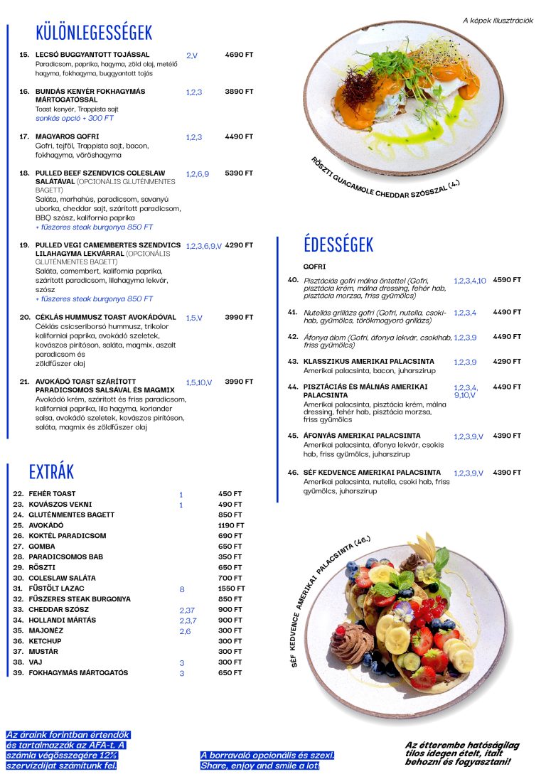 Menu – Blueberry Brunch