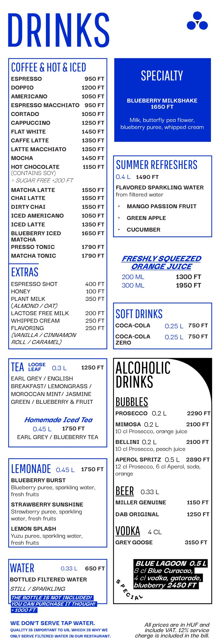 Menu – Blueberry Brunch