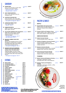 Menu – Blueberry Brunch